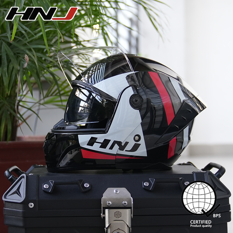 HNJ A630 Modular Motorcycle Helmet Full Face Dual Visor Men's | Shopee ...