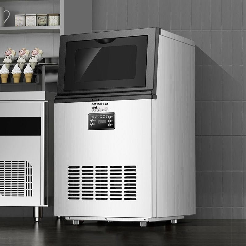 Commercial fully automatic intelligent ice maker with blue light ...