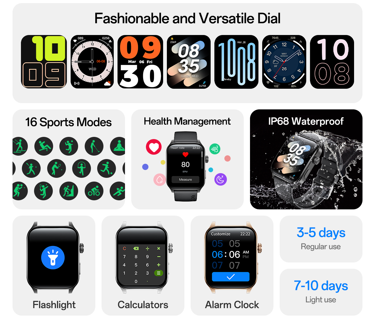 【NEW】Aolon Curve 3 Smart Watch Bluetooth Call Custom Function Keys Pace ...