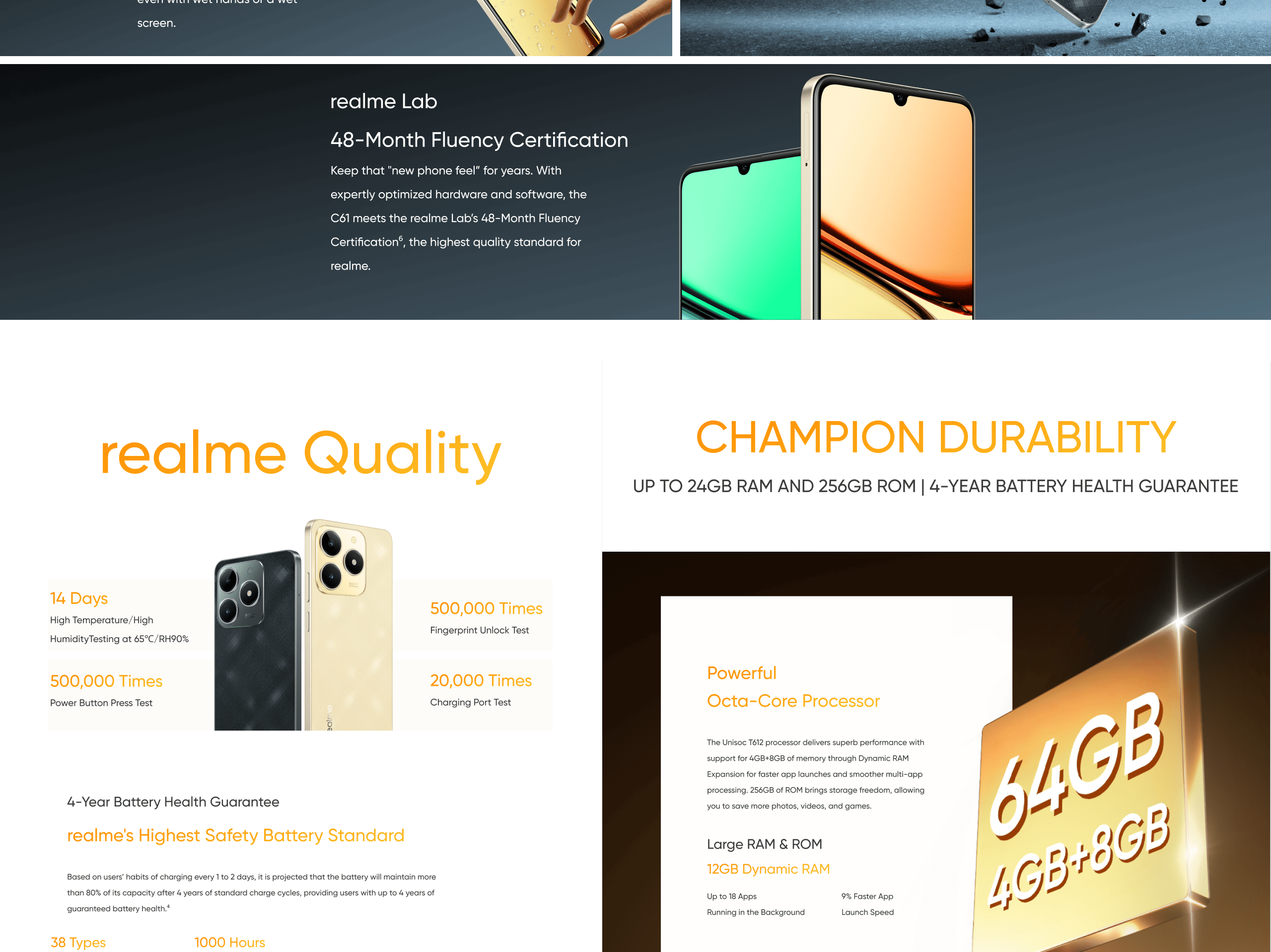 BESTSELLING realme C61 (4GB + 64GB) (IP 54 Dust & Water Resistance, 5000mAh Battery, Slim Design ...