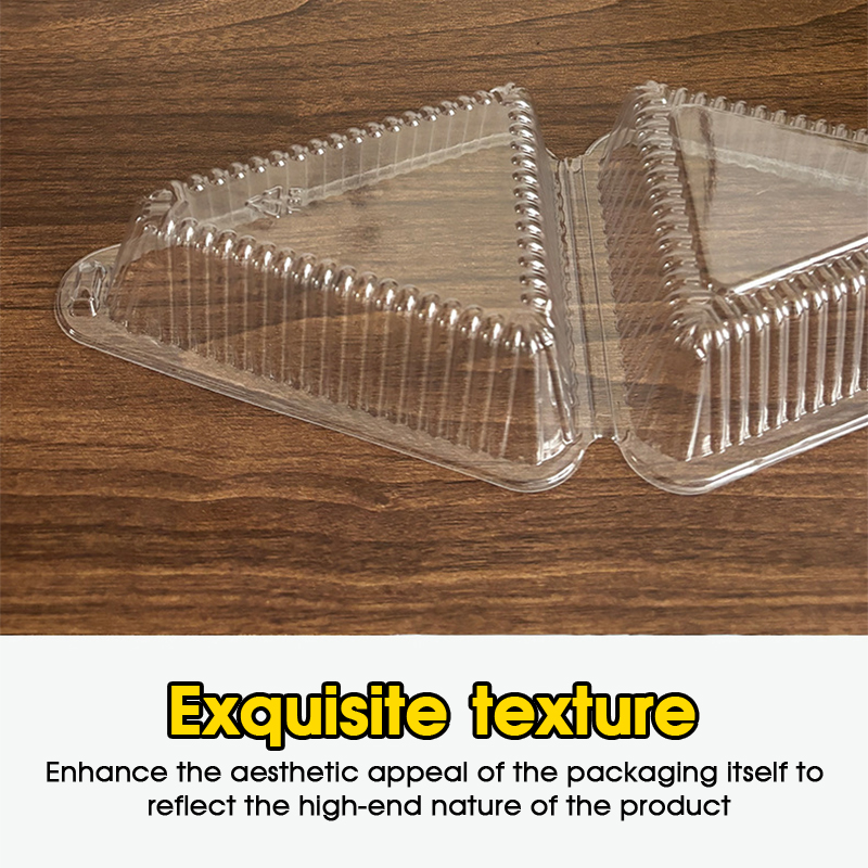 50Pcs Triangle Clamshell Cake Box Clear Sandwich Dessert Packing Box ...