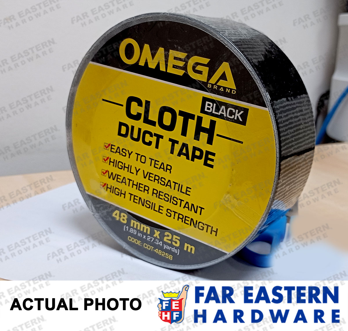 OMEGA Cloth Duct Tape 48mm x 25m Black CDT-4825B | Shopee Philippines