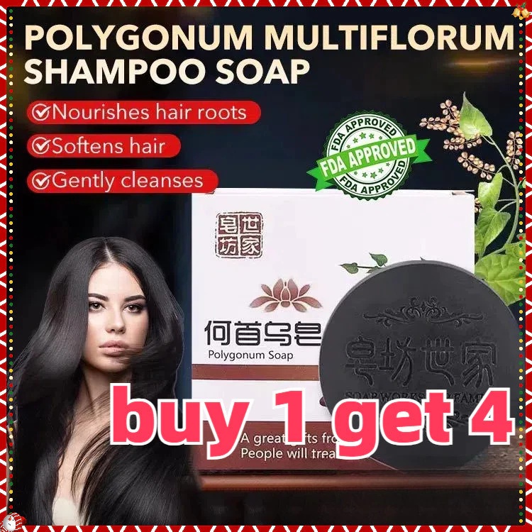 【BUY1 TAKE2】Hair Growth Soap Polygonum Soap Black Hair Anti Hair Loss ...