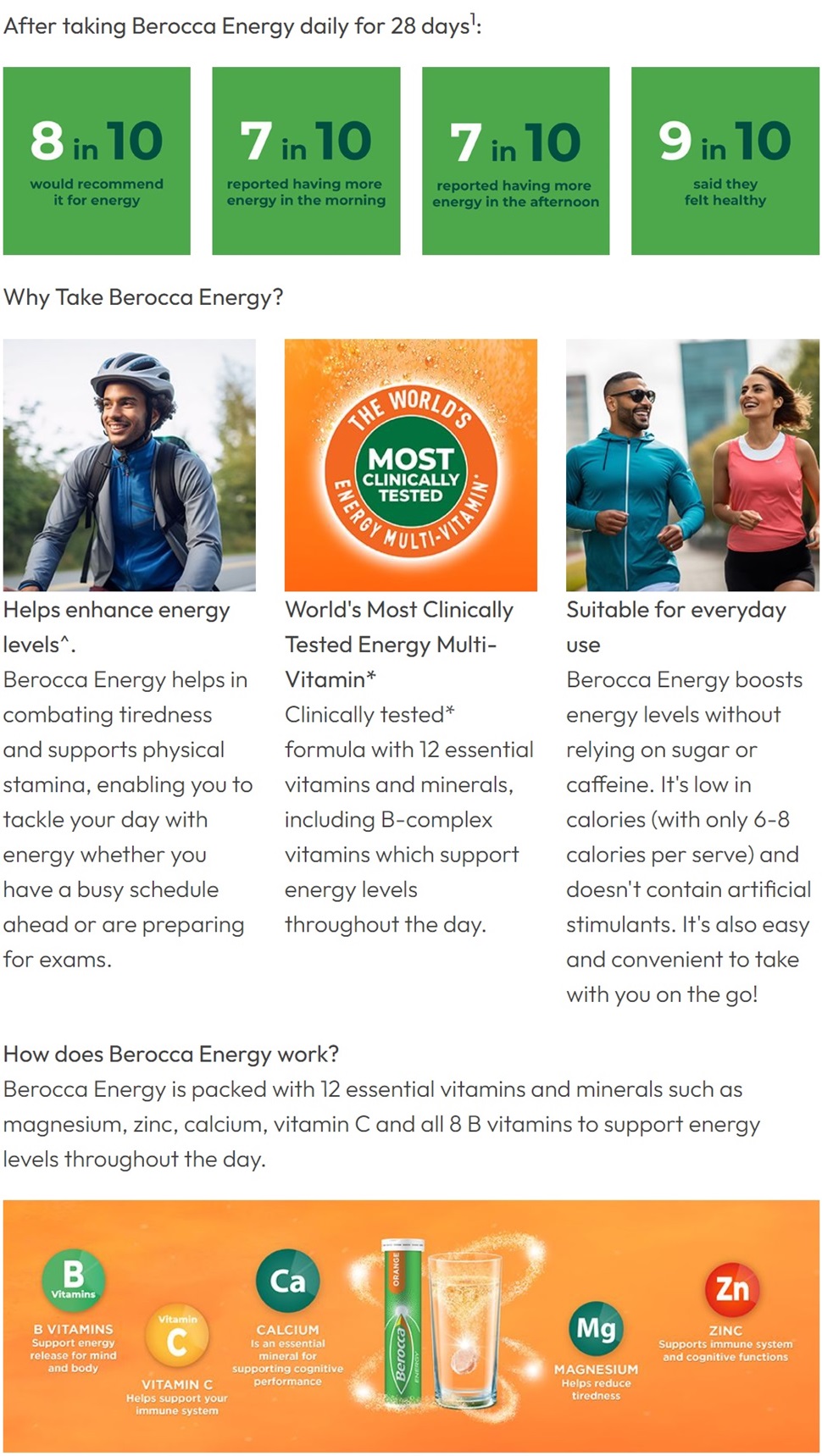 BAYER Berocca Energy Multivitamin & Minerals Effervescent 15 Tablets ...