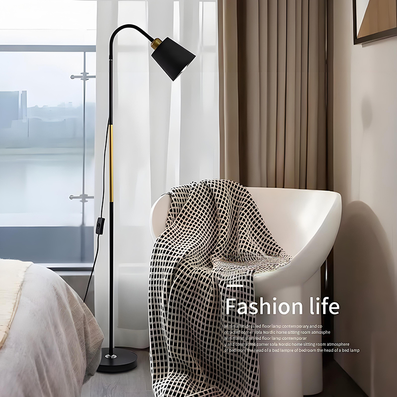 Modern Nordic LED Floor Lamp|Warm Light Adjustable Height|With White ...