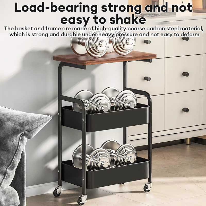 Utility Trolley Cart Organizer Rack kitchen Storage Rack with Wheels ...