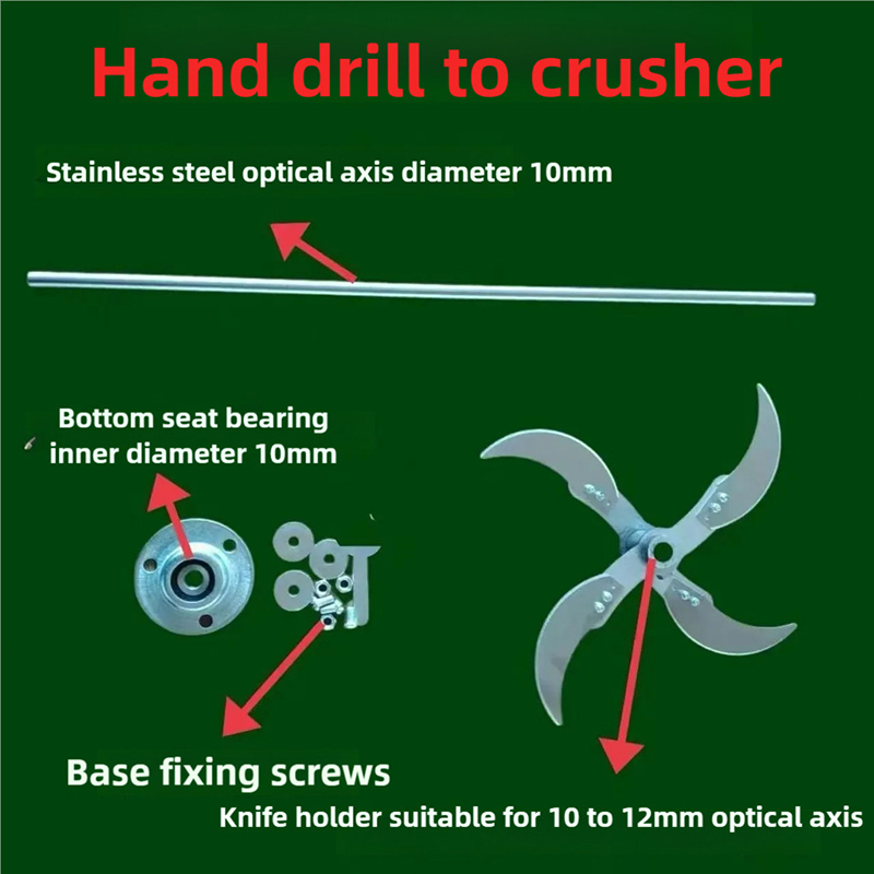 Electric Drill To Vegetable Shredder, Multifunctional Grass Cutter ...