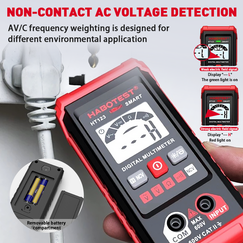 HABOTEST Ht 123 Smart Multimeter 600V Digital Multi Meter AC/DC 4000 ...