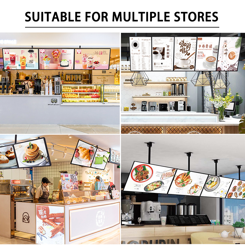Tah-mee LED billboard display With telescopic boom hanging menu board ...