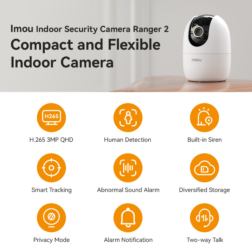 IMOU Ranger 2 3MP Indoor Security Camera CCTV Camera Baby Pet Monitor 2 ...