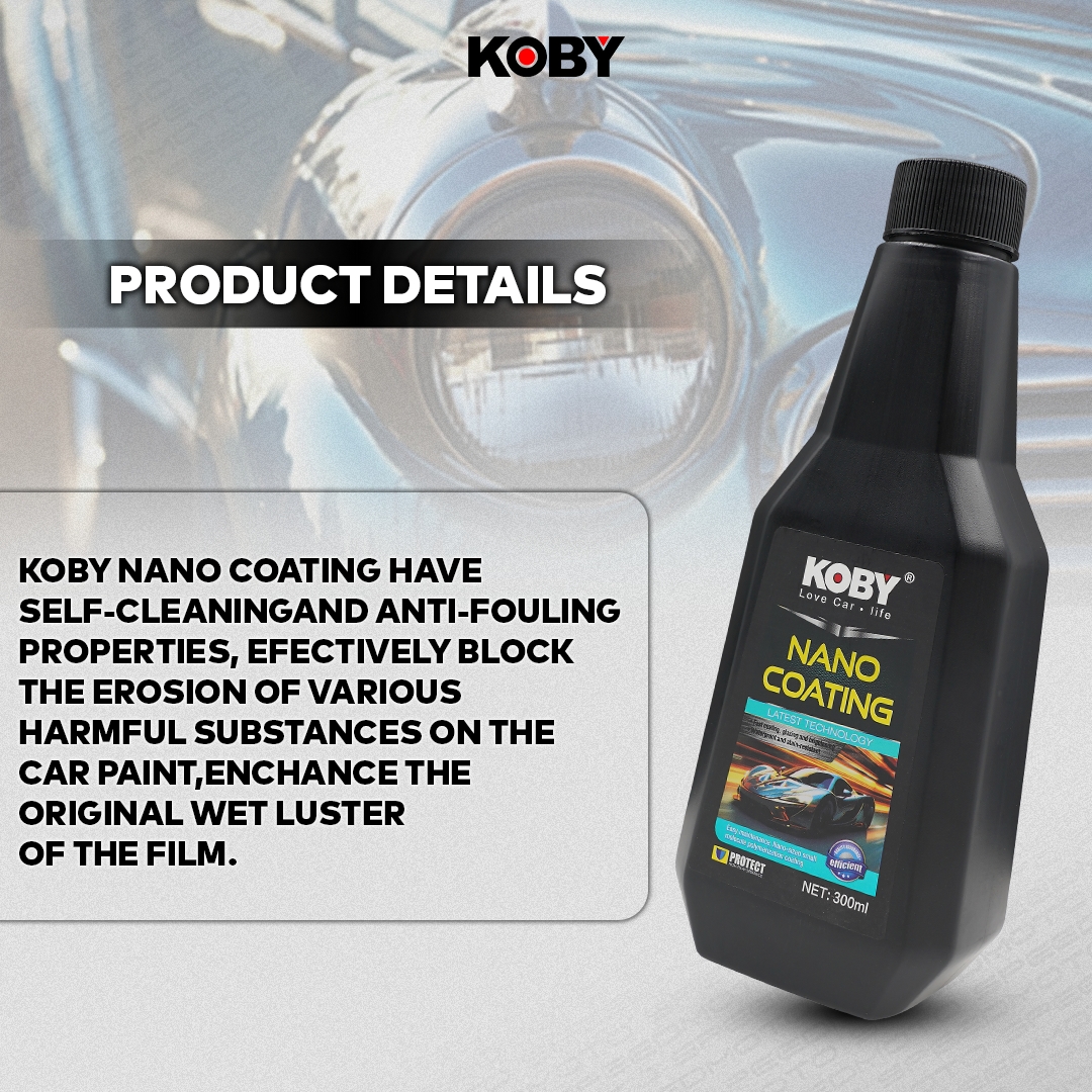 KOBY NANO COATING SPRAY 300ML HYDROPHOBIC POLISH LIQUID CARE ...