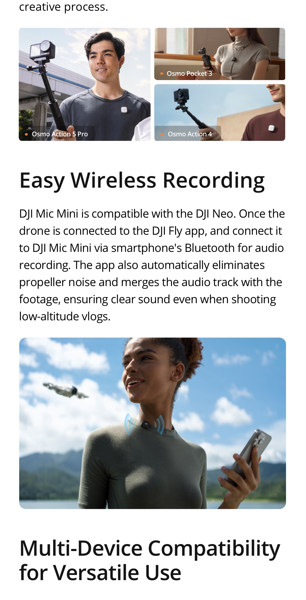 DJI Mic Mini - Ultralight, Discreet Microphone | 11.5h Operating Time ...