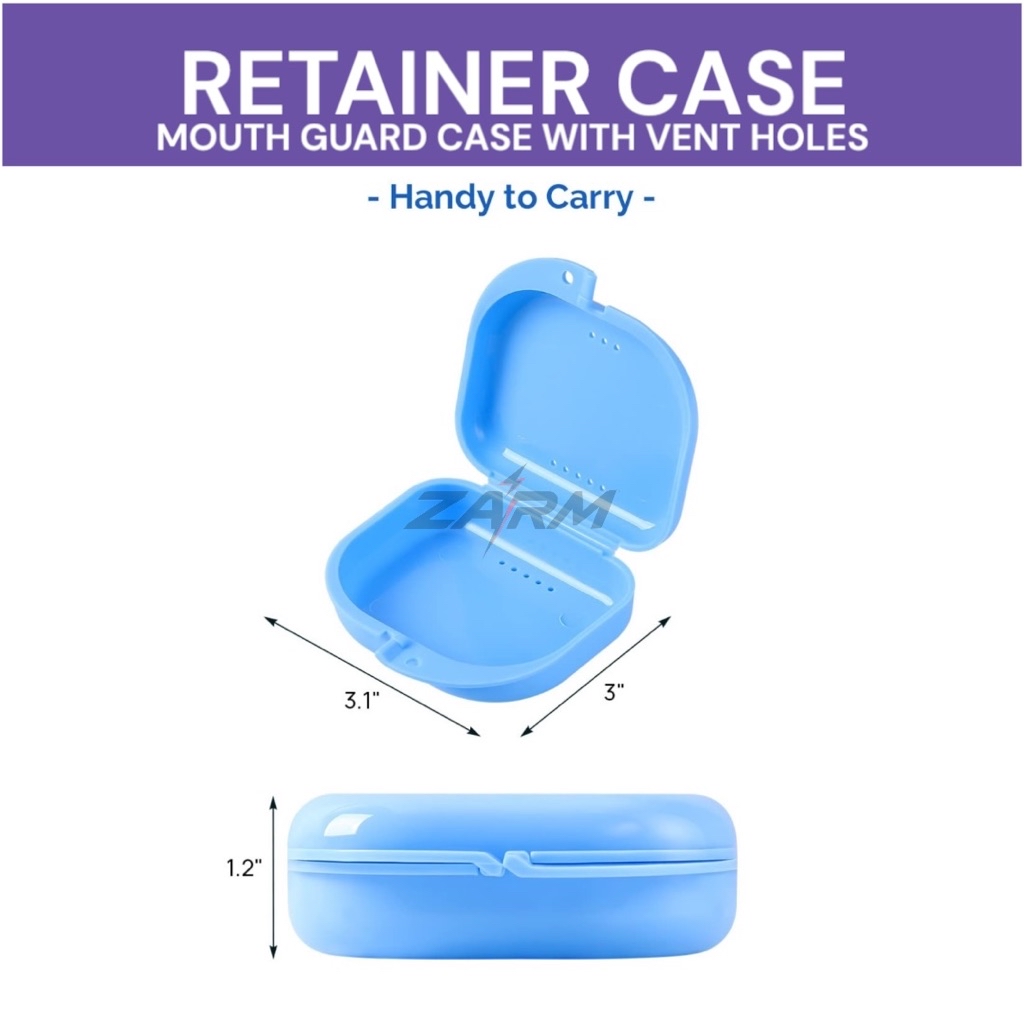 Retainer storage case vented box up and down cute black teeth aligner ...