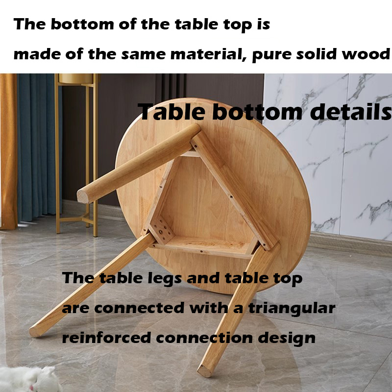 Solid Wood Table Square/Round Table 40/60/70/80 CM Nordic Wooden table ...
