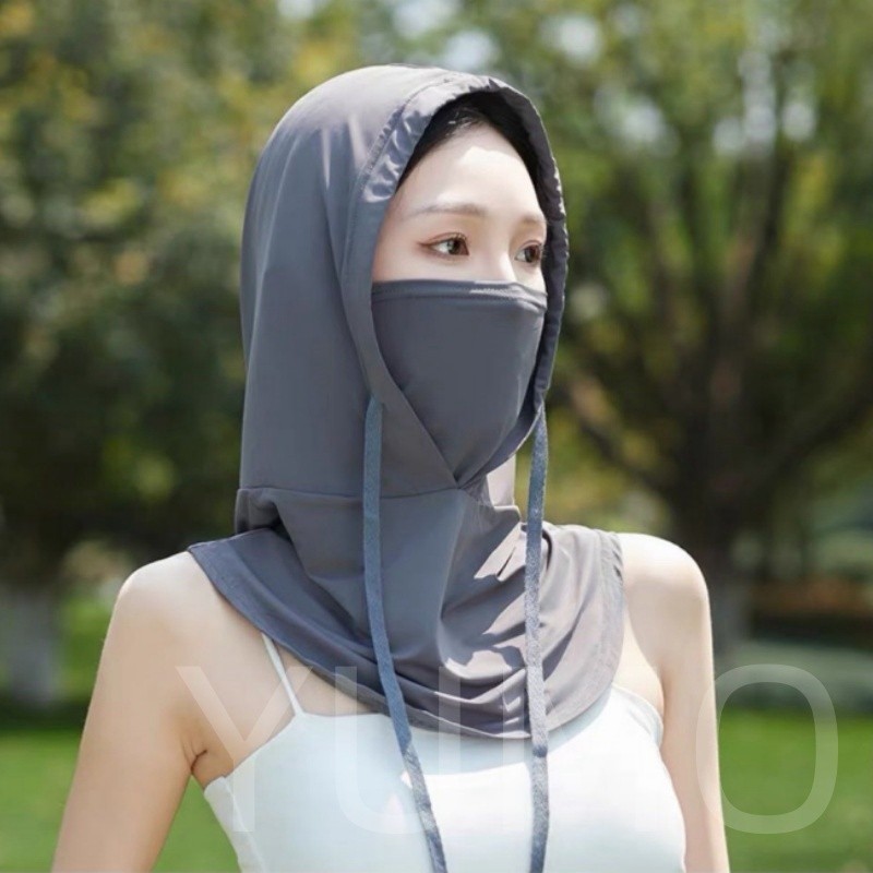 Full Face Cover Fishing Hat Sun Cap With Mask Summer Hat Outdoor Anti ...