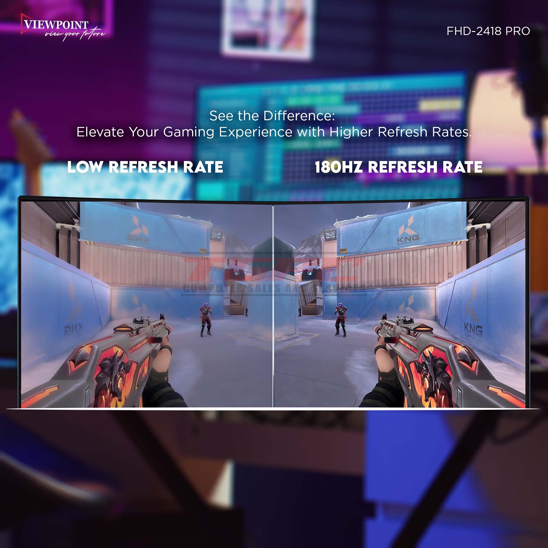 TGPC / Gaming Monitor / ViewPoint - FHD2418 PRO / 24 Inches / 180 HZ ...