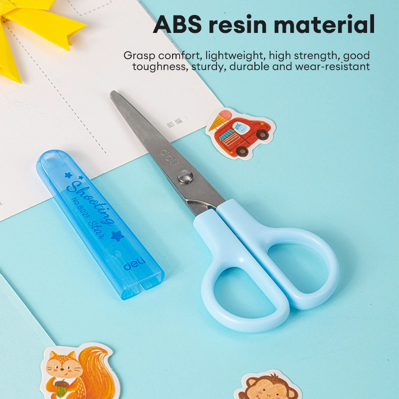 Deli Student Safety Scissors Round Head Design Cute Cartoon Mini ...