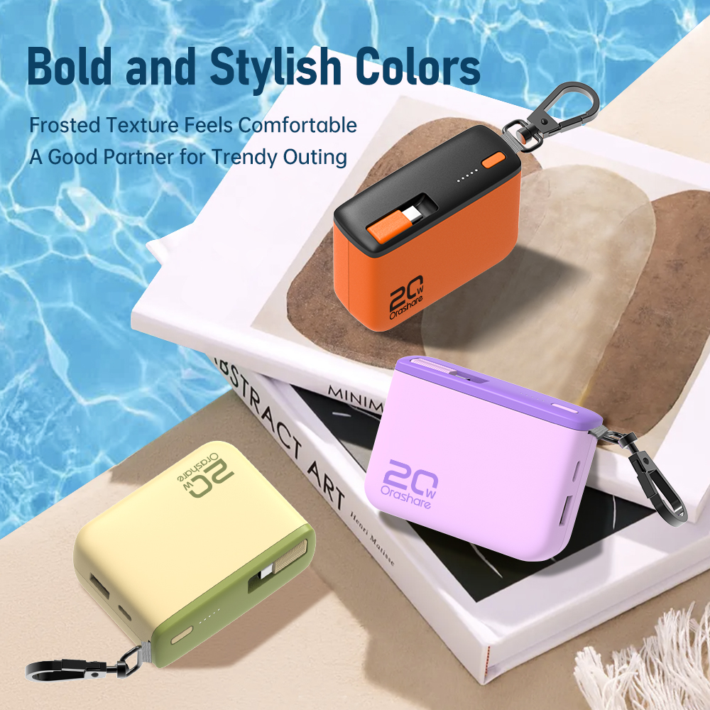 Orashare PR10 10000mAh Powerbank Built in Retractable Type C Cable ...