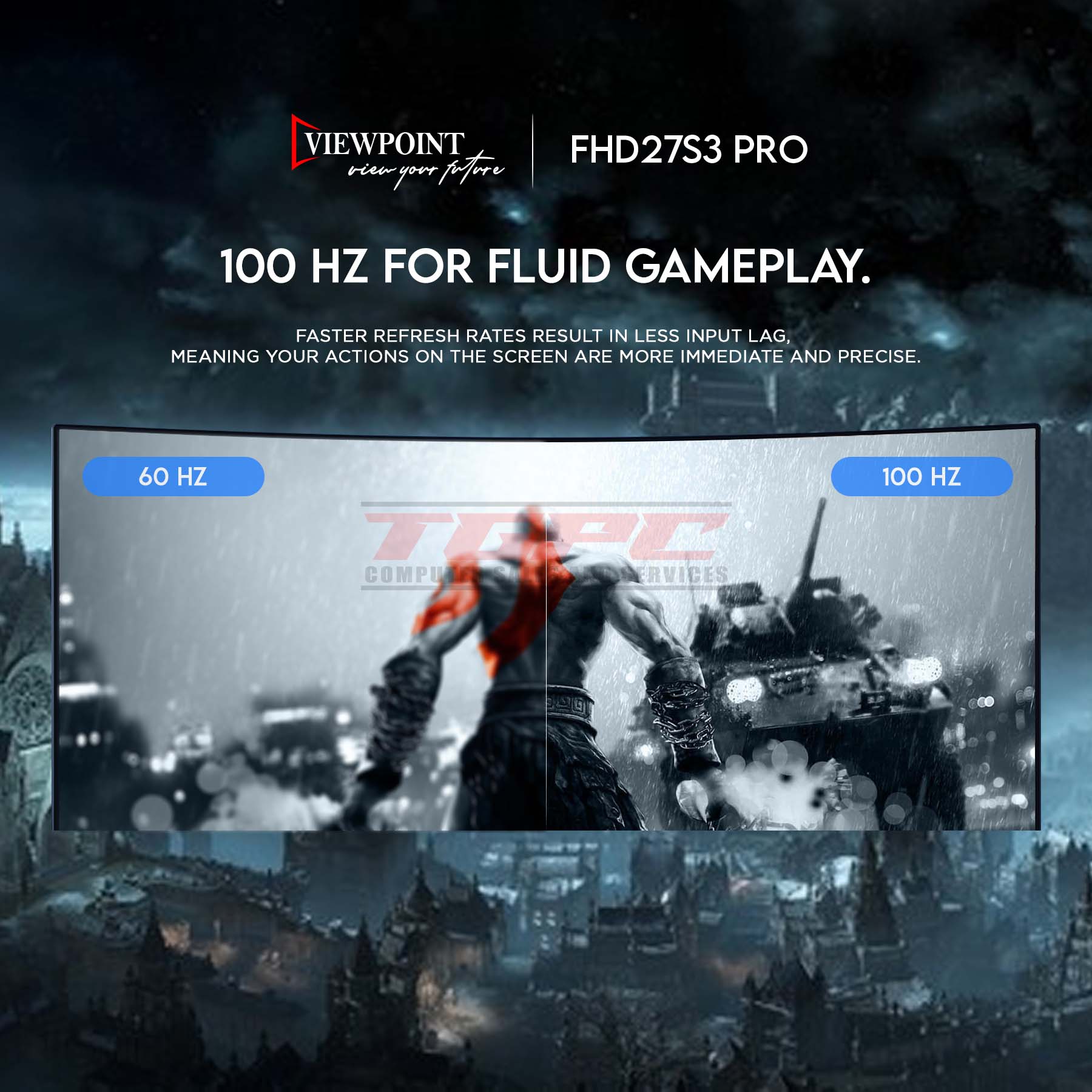 TGPC / Gaming Monitor / ViewPoint FHD 27S3 / 100 HZ / 27 Inches Refresh ...