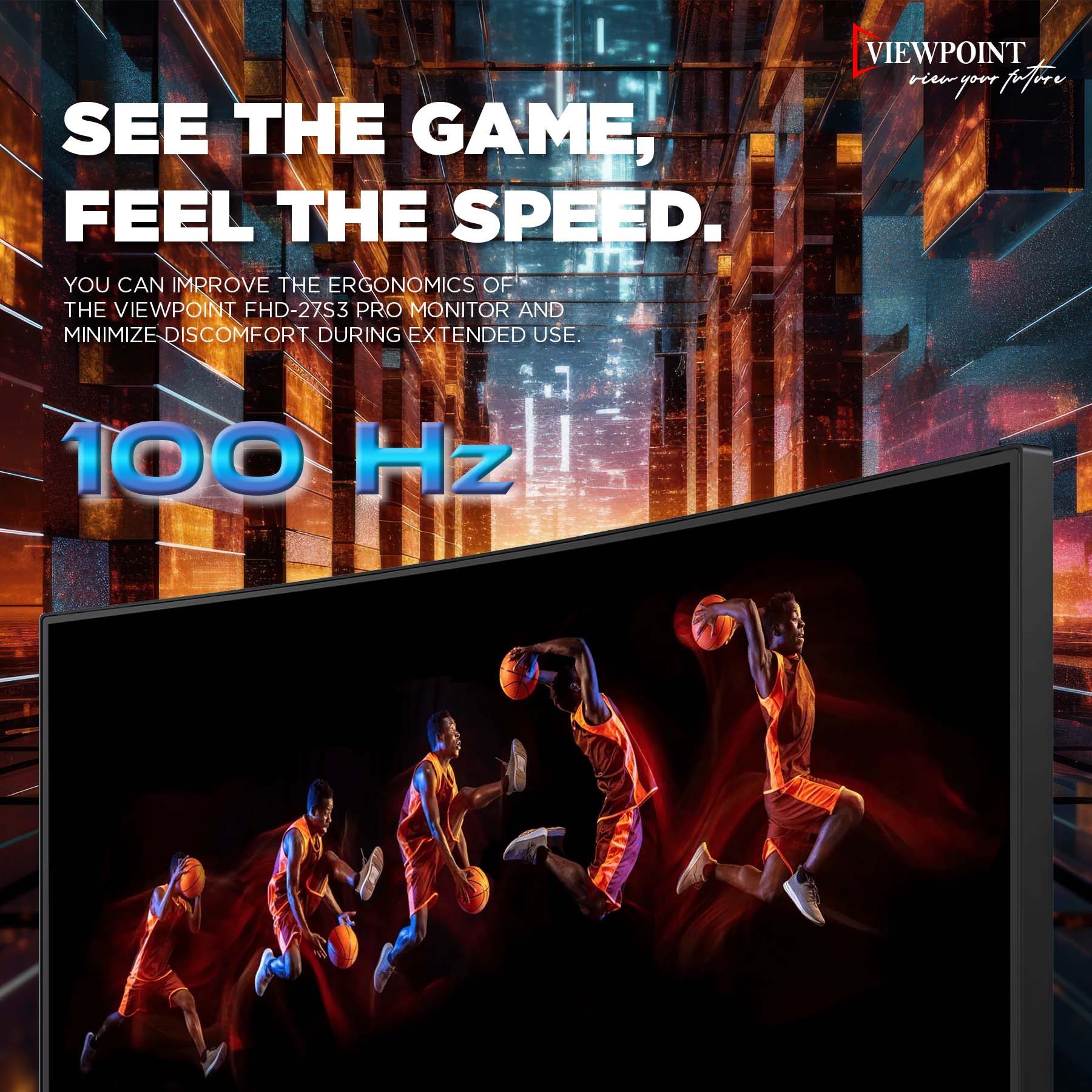 TGPC / Gaming Monitor / ViewPoint FHD 27S3 / 100 HZ / 27 Inches Refresh ...