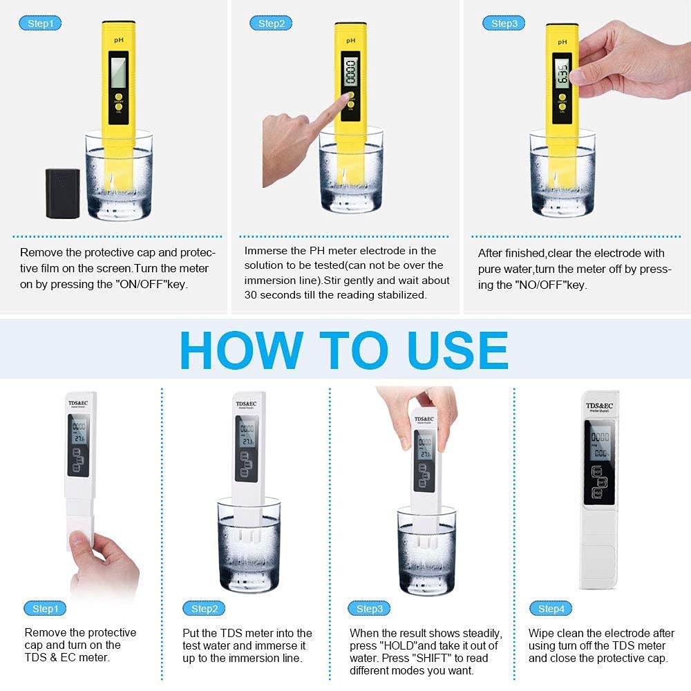 Kitchen PH Test Pen Water Quality Testing Tool Alkaline Acidic Tester ...