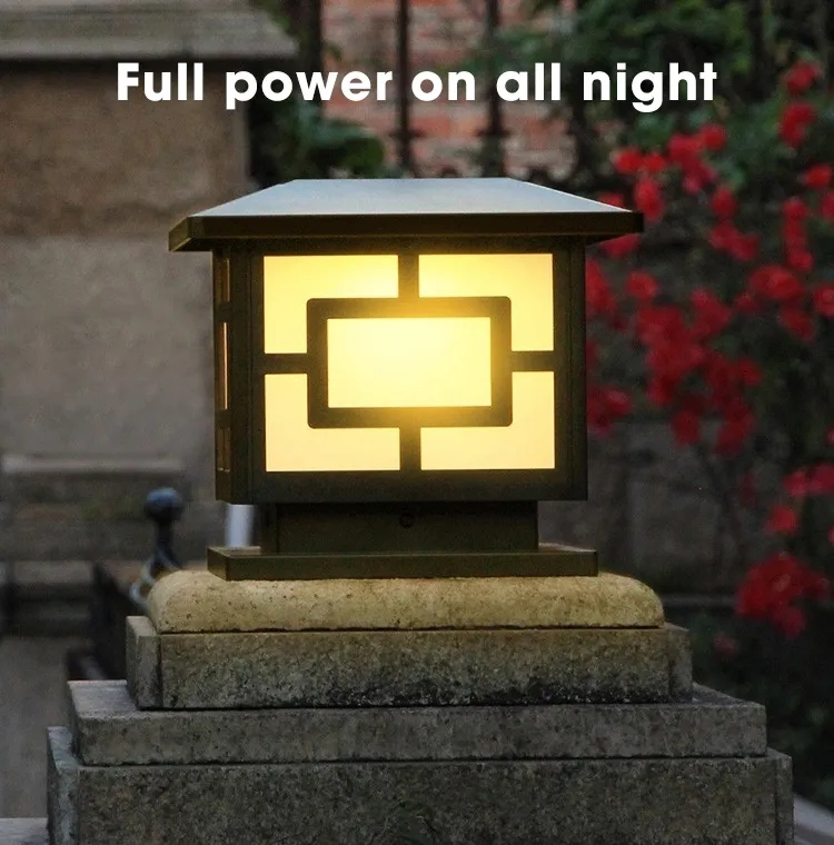 solar pillar light outdoor waterproof solar post light LED lamp solar ...