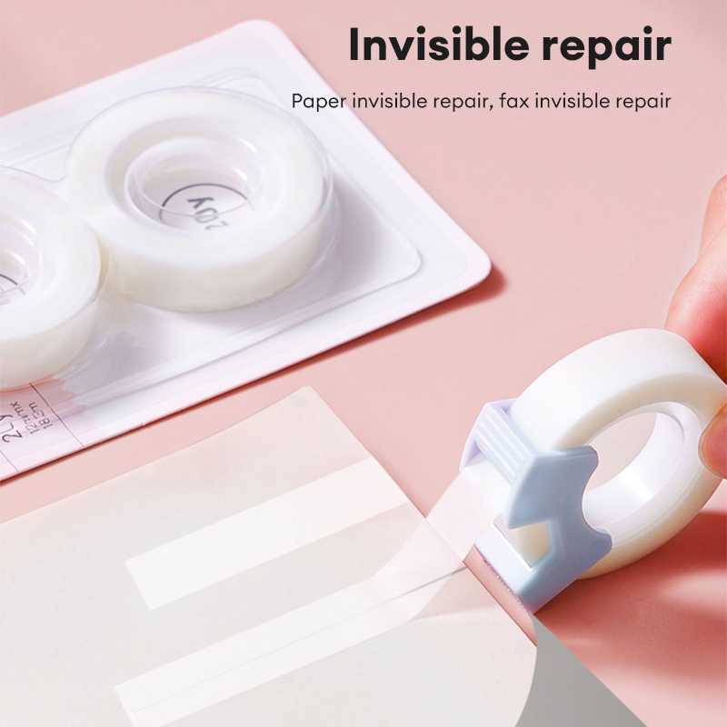 Deli Invisible Tape Writable Clear Adhesive Tape with Tape Cutting ...