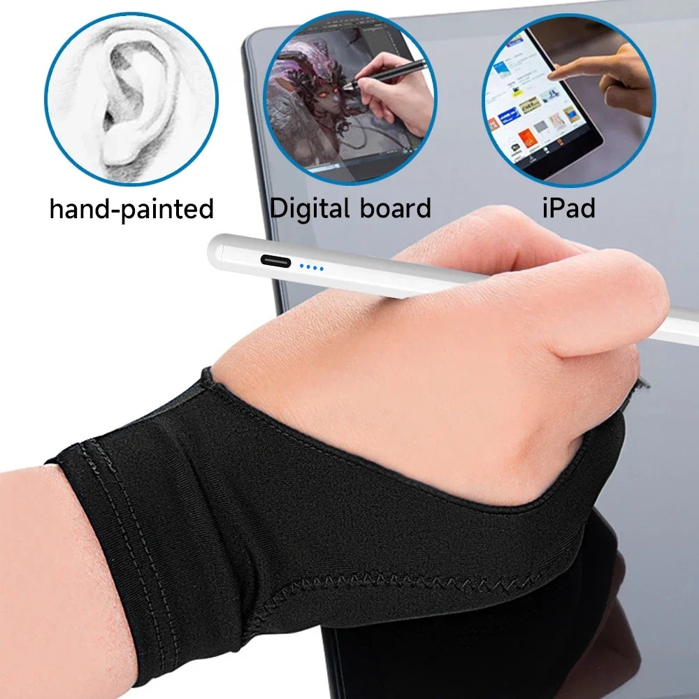 Professional Palm Rejection Glove Free Size Artist Drawing Glove for ...
