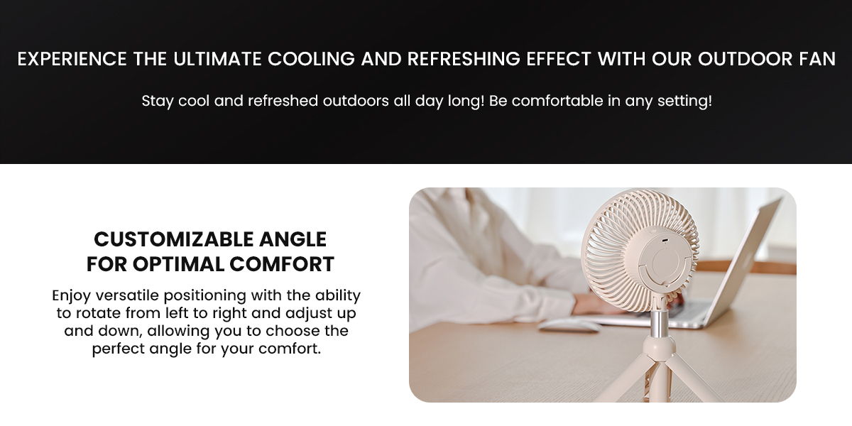 TYLEX XM59 Outdoor Mini Fan 4th Gear Is Natural Breeze 360 Adjustable 3 ...