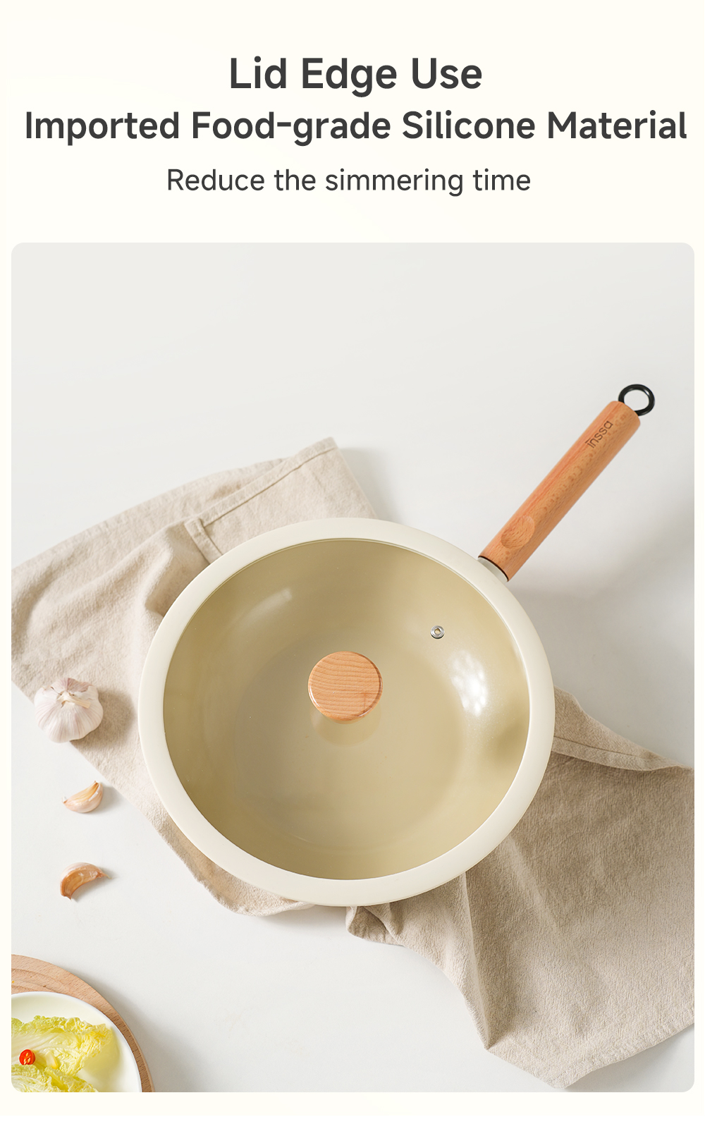 INSSA Non-Stick Frying Pan Upgrade Ceramic Coated Cookware Suitable for ...