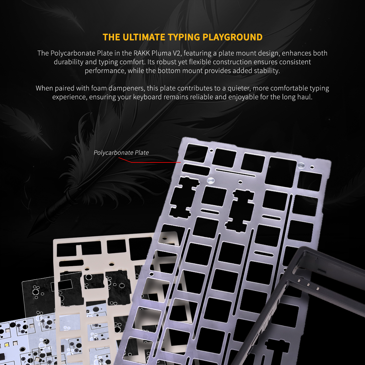 RAKK Pluma 68 and Pluma V2 57 keys Wireless Mechanical Keyboard | Tri ...