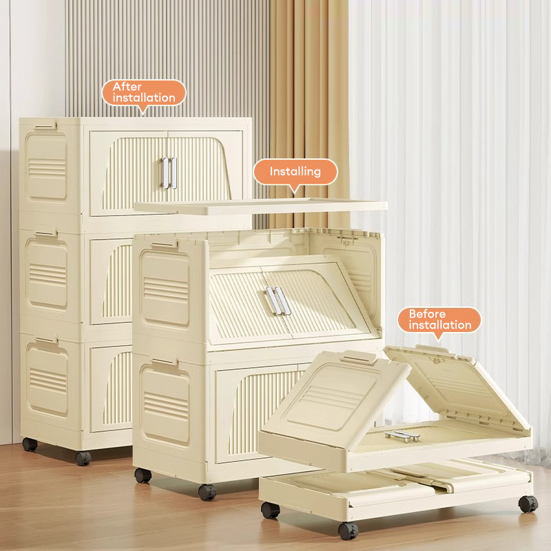 MUJU Foldable Storage Cabinet For Clothes Storage Durabox With Magnetic ...