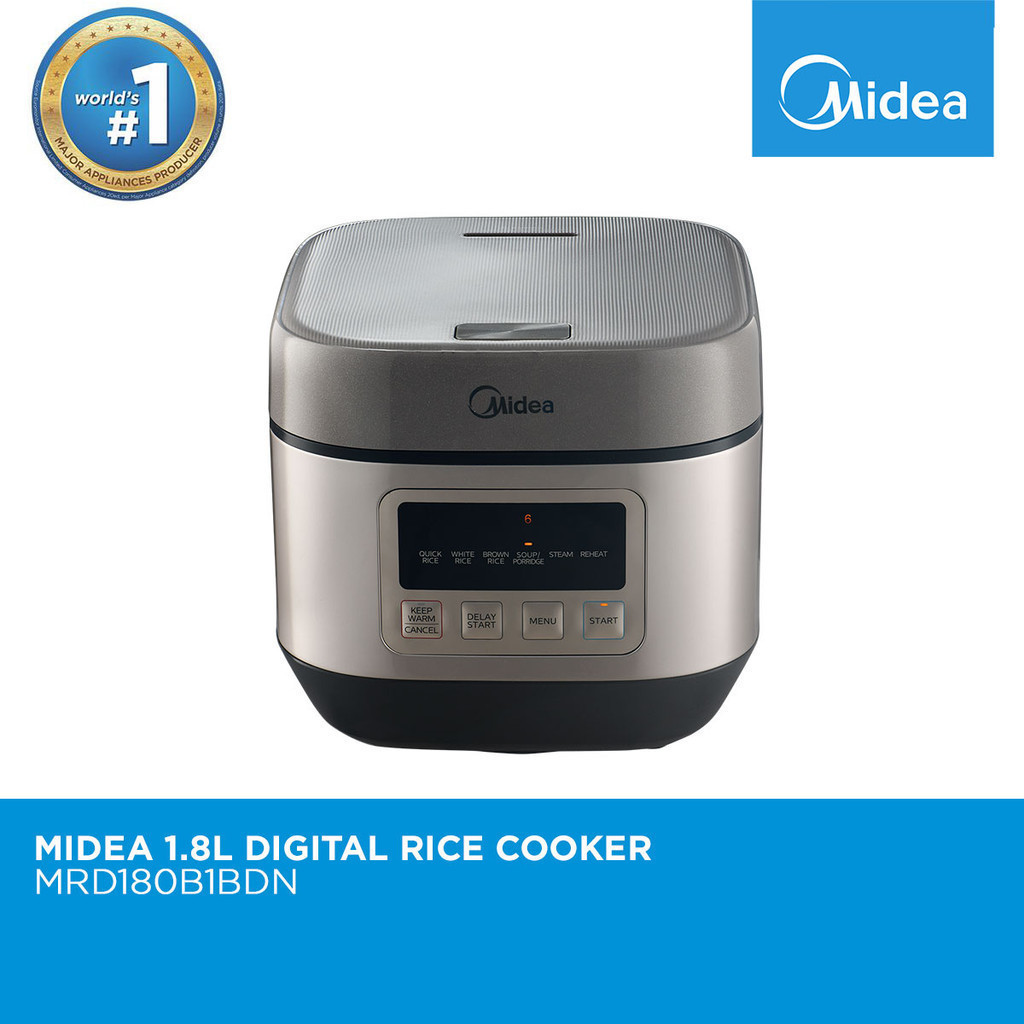 Midea Digital Rice Cooker with 7-Preset Function 1.8L Compact Design AI Multi Heating Control ...