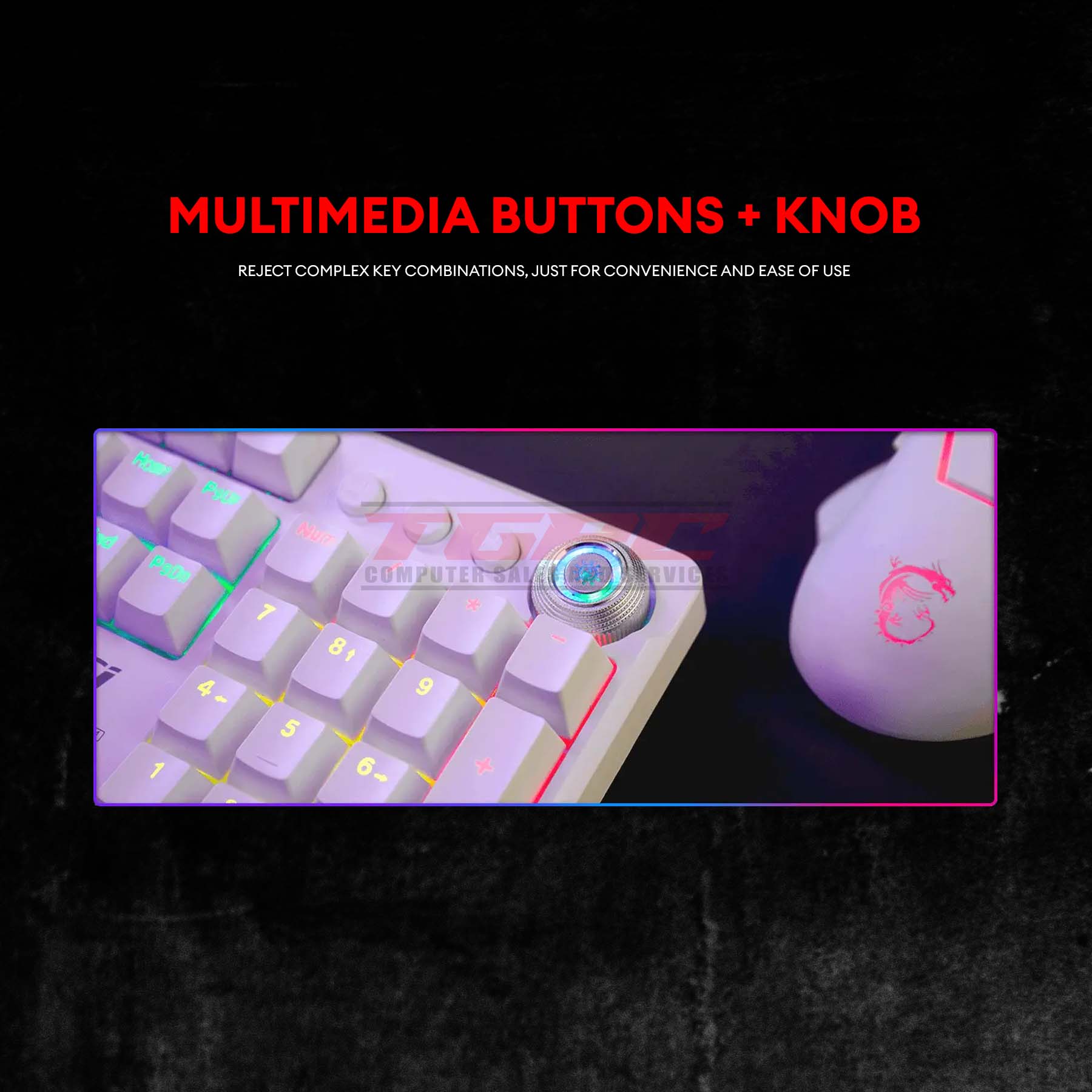 MSI VIGOR GK50Z & VIGOR GK50Z V2 Gaming Mechanical Keyboard RGB Light (Color Black | White ...