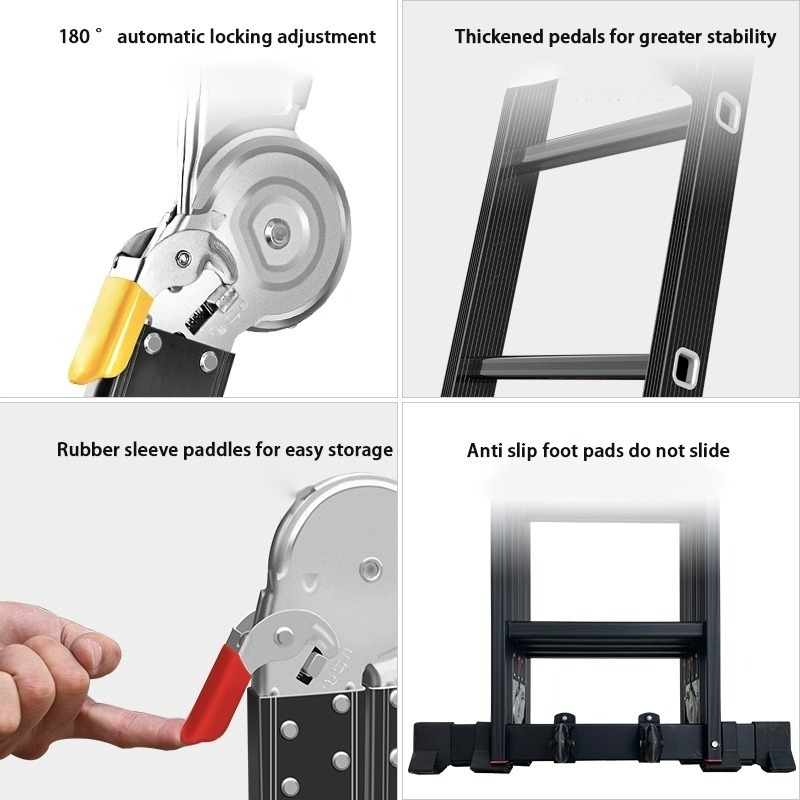 Ladder Foldable Aluminum Heavy Duty Ladder Foldable Adjustable ...