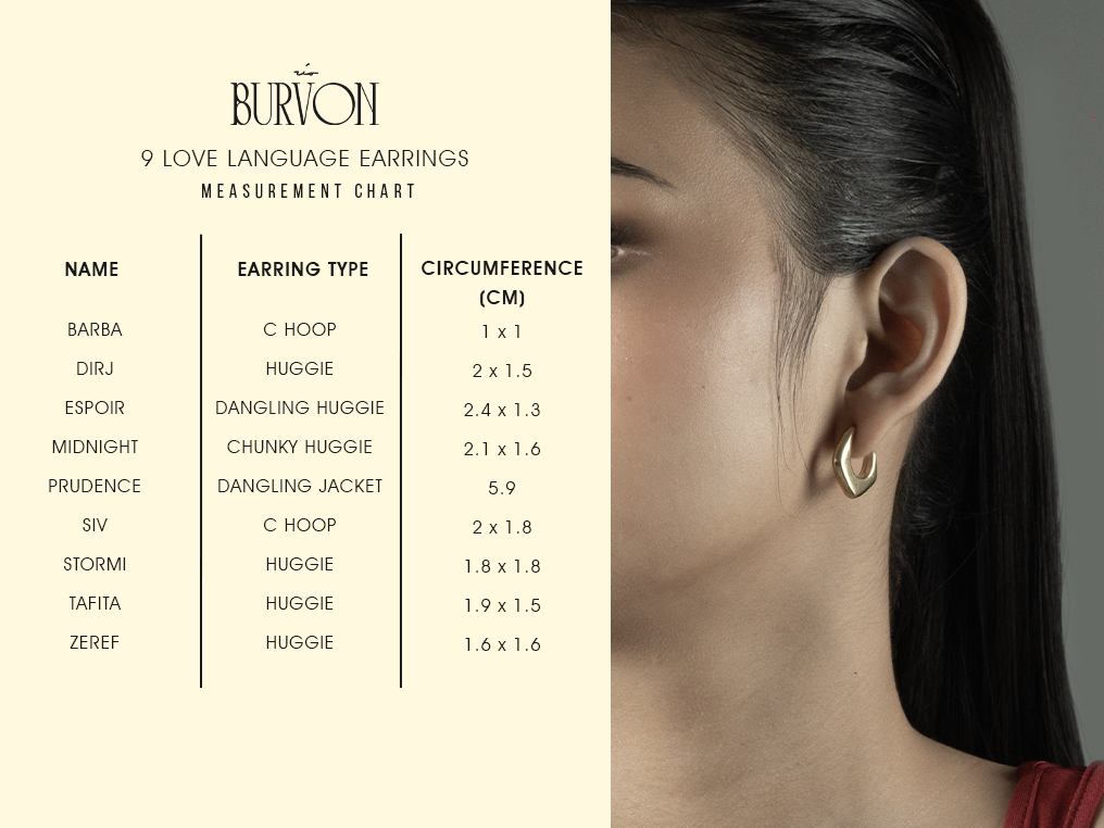 Burvon Love Language Collection Earrings (Daily Hoop & Chunky Jewelry ...