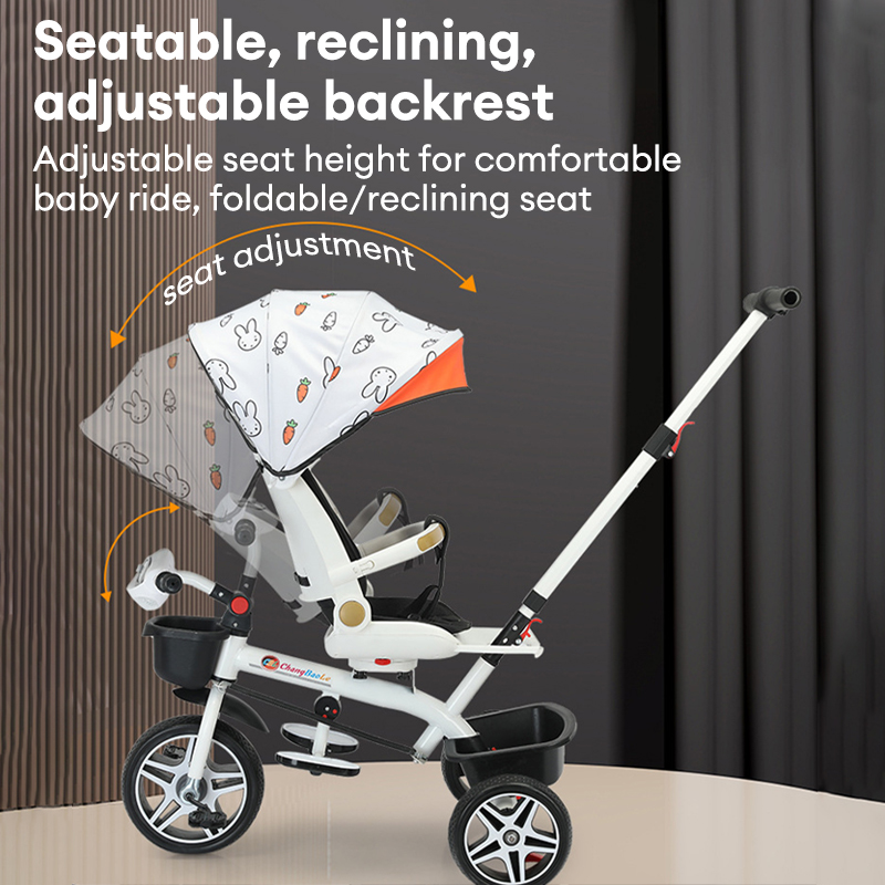 Stroller Bike for Baby bike for 1 year old with lamp Rotating Seat 4 In1 Stroller for baby ...