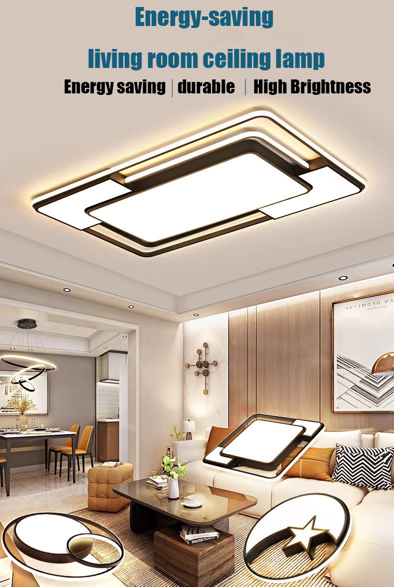 Ceiling Light LED Ceiling Light Modern Dimming Chandelier 3Color ...