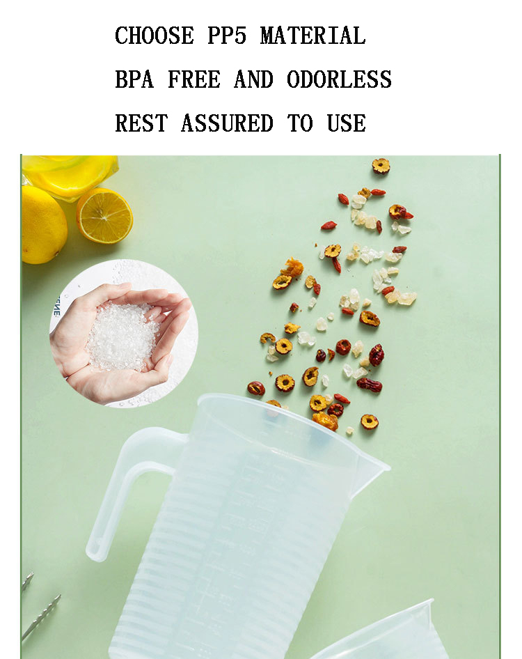 500/1000ML Double-Sided Graduated Plastic Measuring Cup Container Large ...