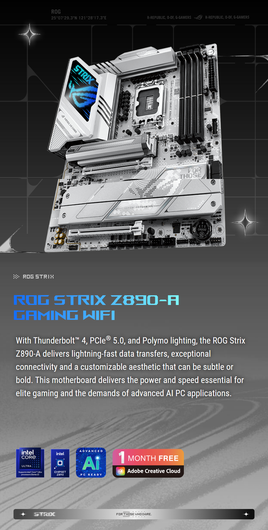Asus ROG STRIX Z890-A Gaming WiFi Intel Z890 Socket LGA1851 ATX Aura ...