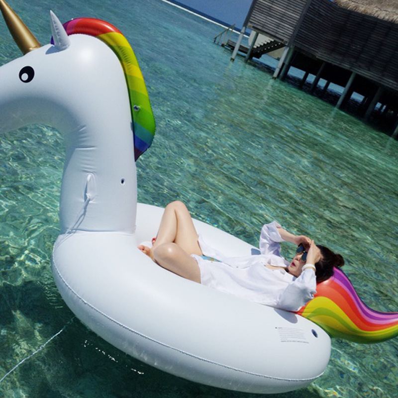 265CM Giant Unicorn Floater Floater Inflatable Pool Beach Floating ...