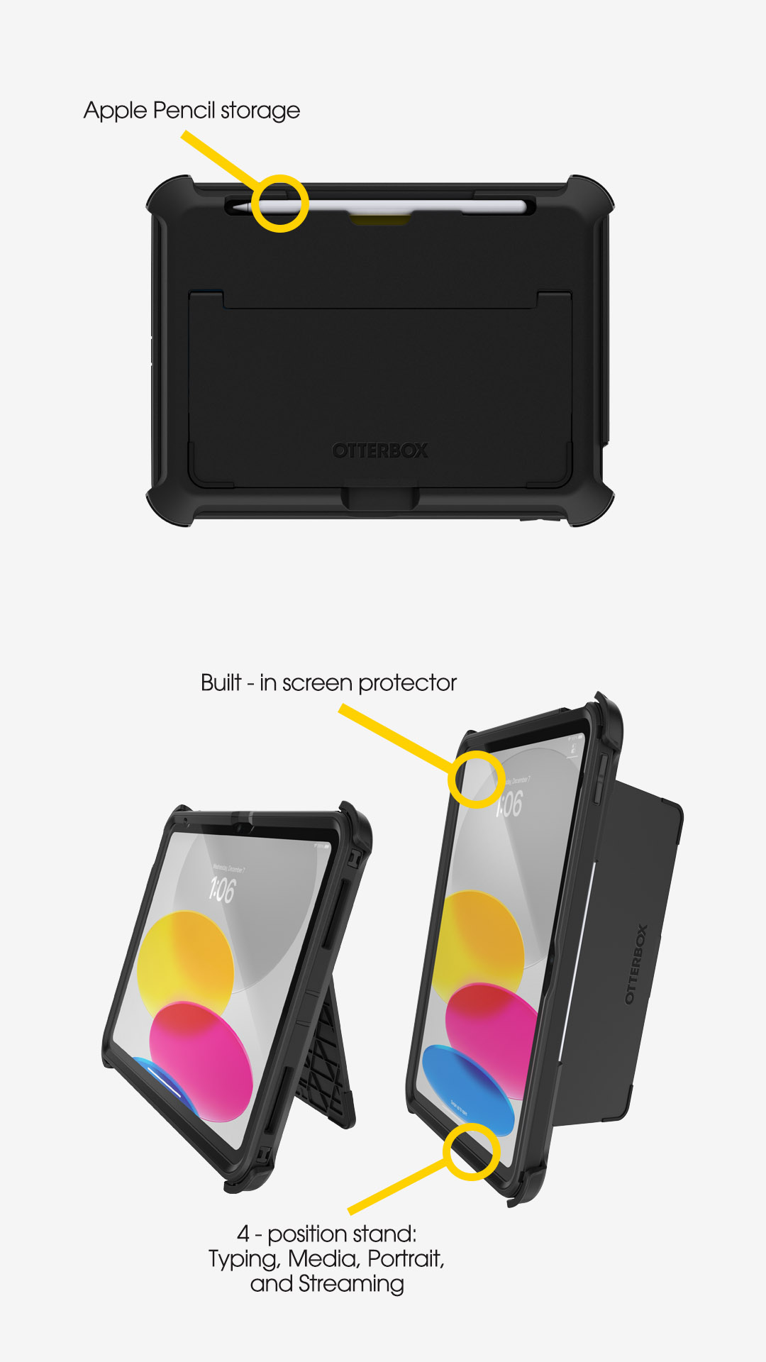 OtterBox Rugged Case for iPad 9th/8th/7th Gen | Defender Black | Shopee ...