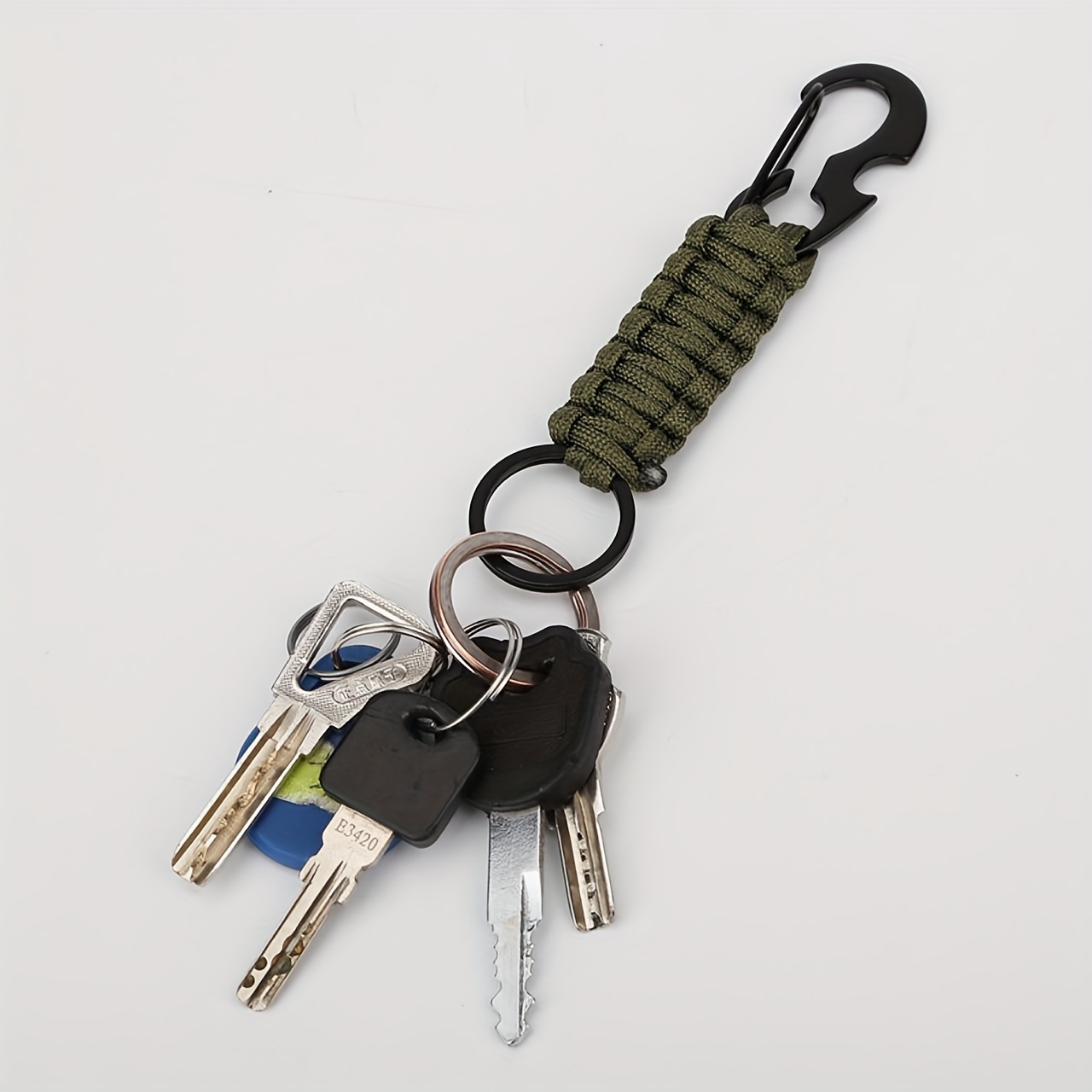Multifunctional Paracord Keychain Bottle Opener-Braided Survival Key ...
