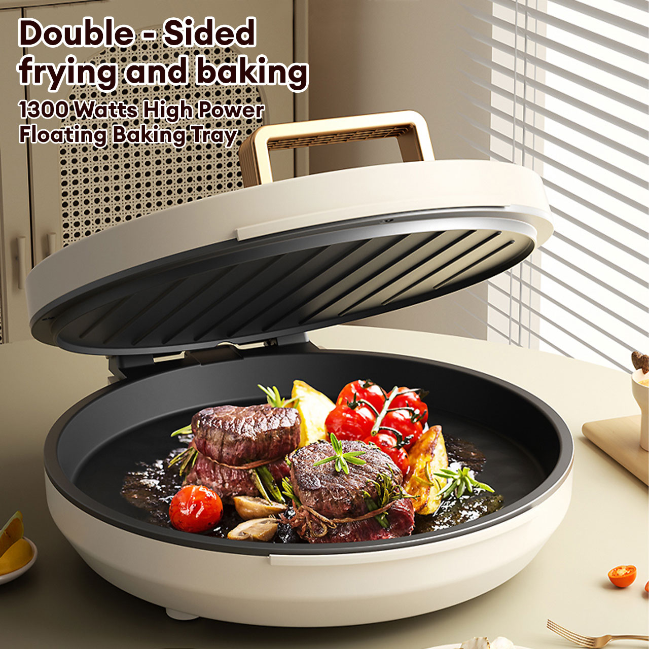 Vermax Multifunction Electric Baking Pan Double sided Heating Non-stick ...
