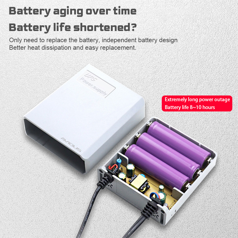 AVIDUS True 6000mAh 12V 1.5A Mini UPS Battery Backup for Outdoor CCTV ...