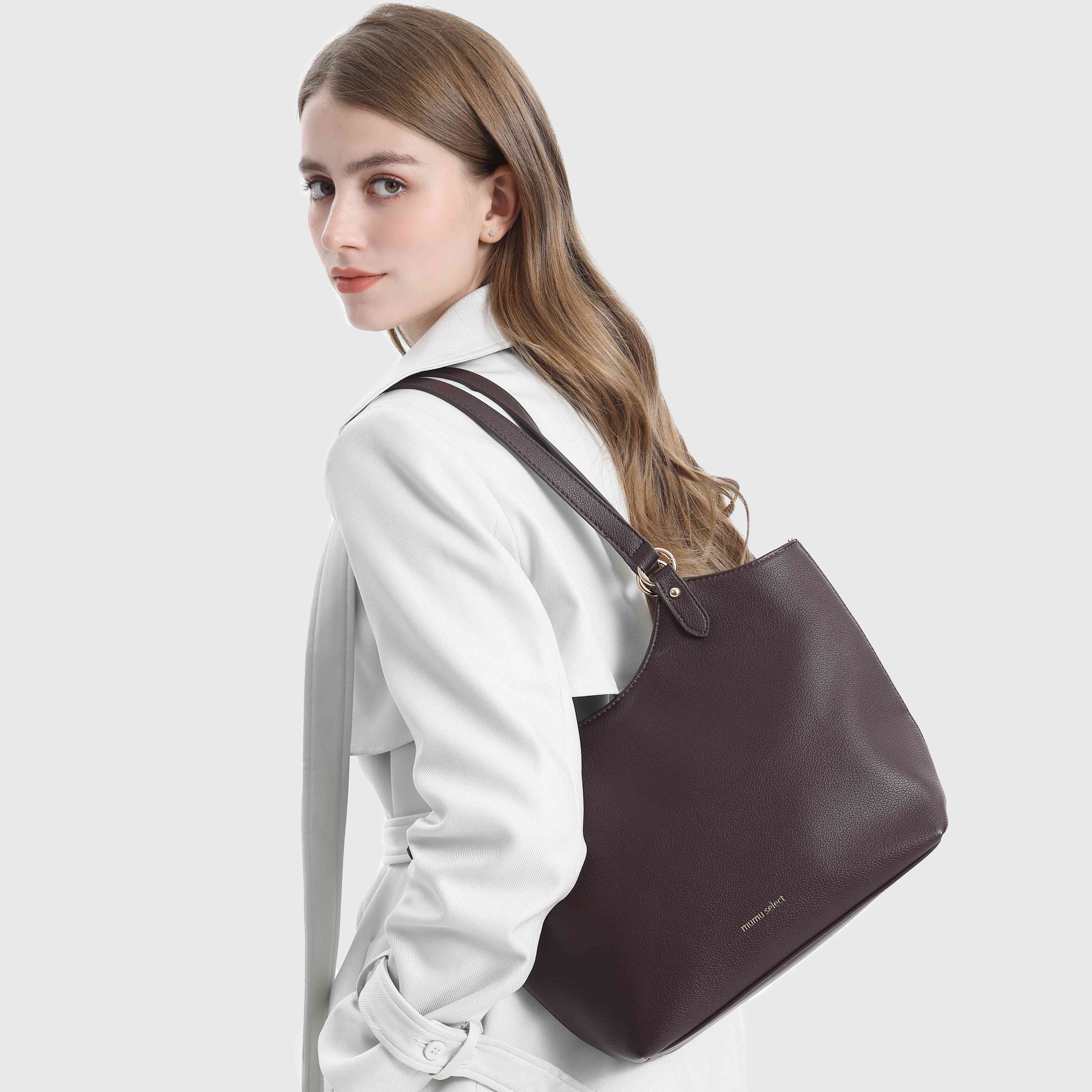 【High-End Mumu】M330 Quality Leather Women Simple Shoulder Bag Classy ...