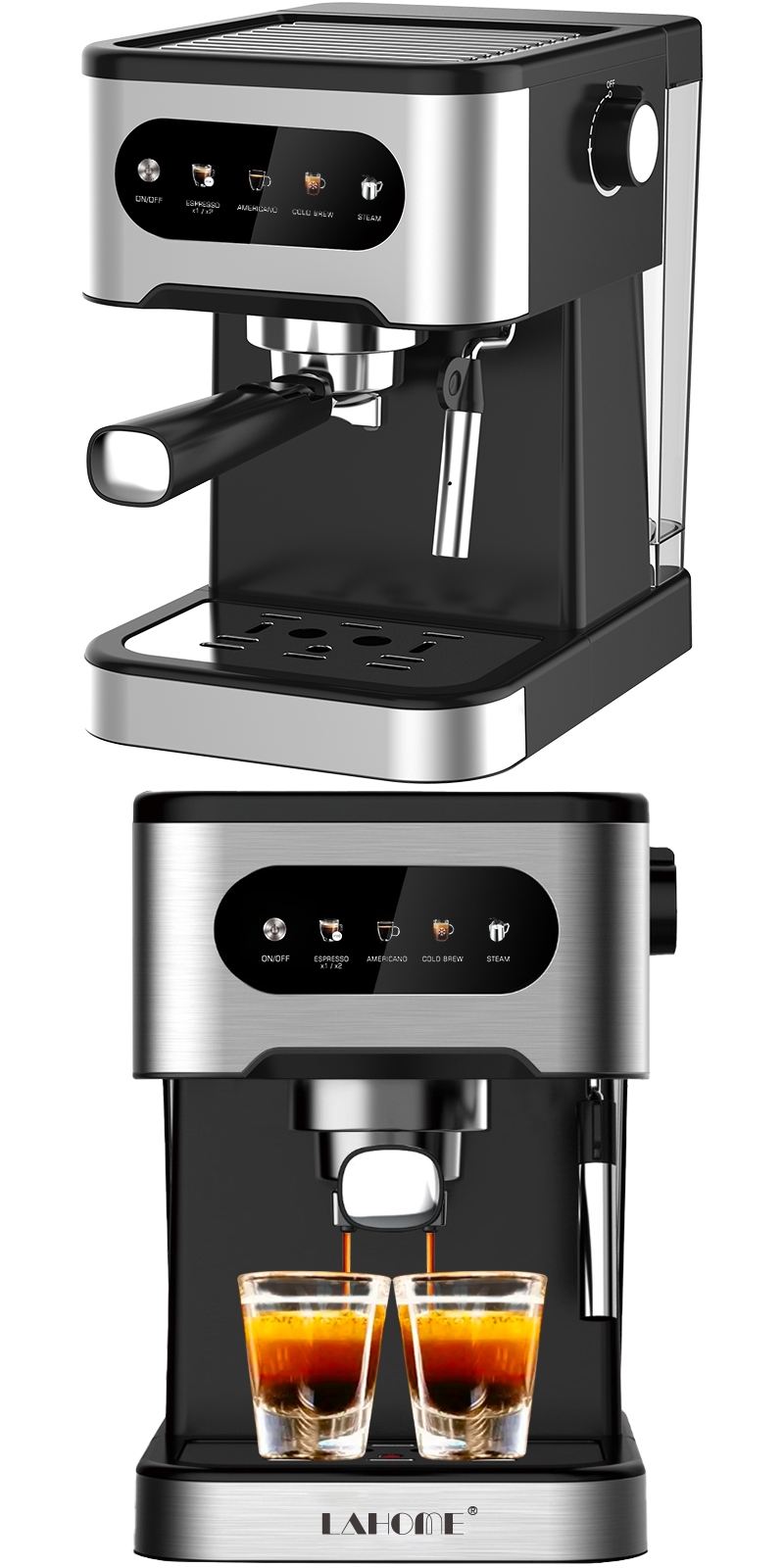 LAHOME Automatic Cold/Hot Brew Espresso Coffee Maker Machine Americano ...