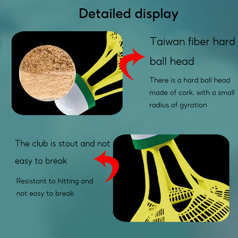 Olyhealth 3Pcs/6Pcs/12Pcs Feather Shuttlecock Plastic Badminton Durable ...