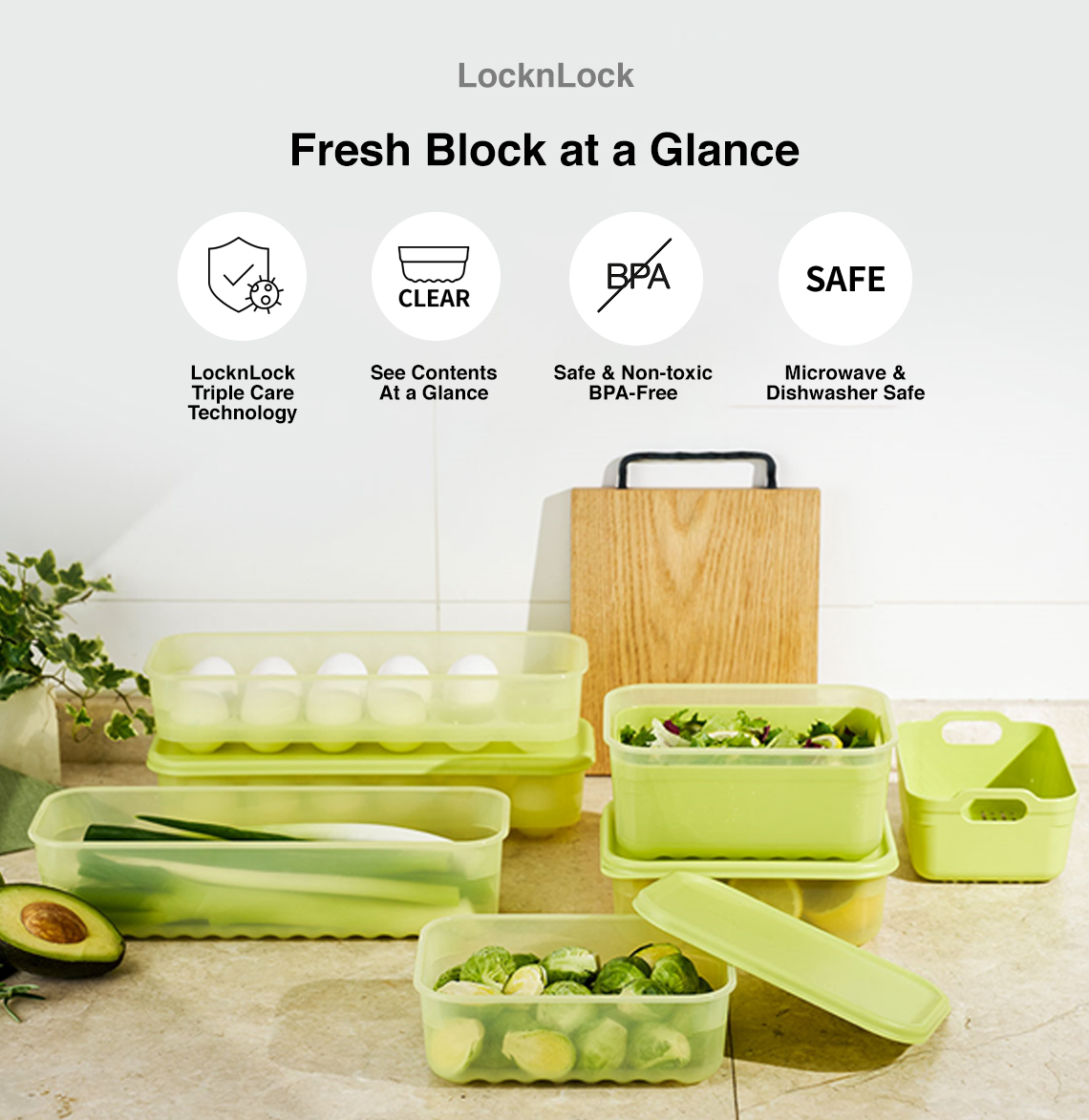 LocknLock Fresh Block Container 6pc Family Set | Shopee Philippines