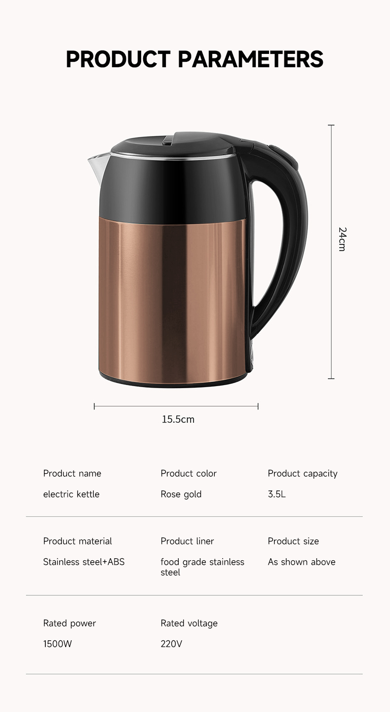 Suez 2.4L/3.5L Electric Kettle Heater 2 Layer Stainless Takure Makapal ...